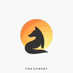 Modern fox logo and emblem Royalty Free Vector Image