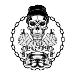 Skull in a cap Royalty Free Vector Image - VectorStock