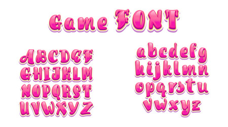 Alphabet game font unique custom Royalty Free Vector Image