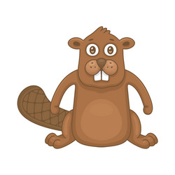 Cartoon beavers two Royalty Free Vector Image - VectorStock