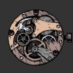 Template with different gears Royalty Free Vector Image