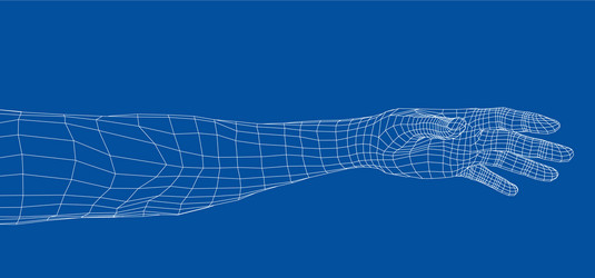 Hand rendering 3d Royalty Free Vector Image - VectorStock