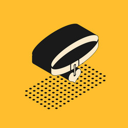 Isometric collar with name tag icon isolated Vector Image