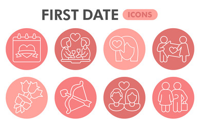 Modern first date infographic design template Vector Image