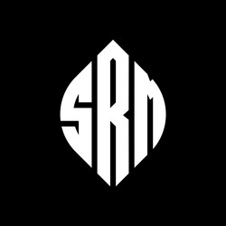 Srm logo letter letter logo design Royalty Free Vector Image