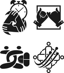 Time stethoscope commitment teamwork together Vector Image