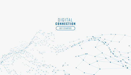 Abstract white digital network connection lines Vector Image