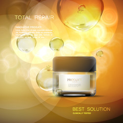 Beauty anti wrinkle cream ad Royalty Free Vector Image