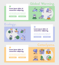 Climate change brochure template layout Royalty Free Vector