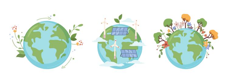 Caring for earth preserving nature Royalty Free Vector Image