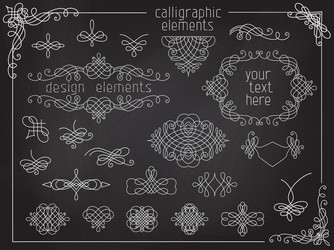 Chalk drawing doodle design elements Royalty Free Vector