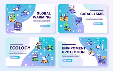 Climate change brochure template layout Royalty Free Vector