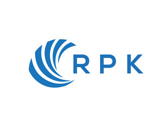 Rpk abstract technology logo design on white Vector Image