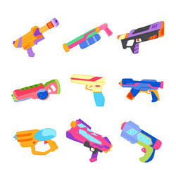 Splash water gun cartoon Royalty Free Vector Image