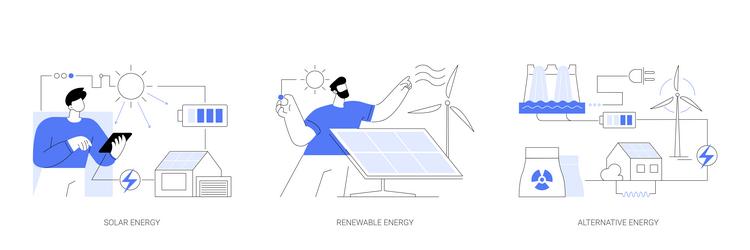 Solar energy abstract concept Royalty Free Vector Image