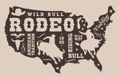 Texas rodeo monochrome vintage emblem Royalty Free Vector