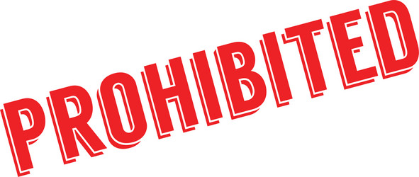 Prohibited rubber stamp Royalty Free Vector Image