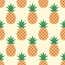 Cute seamless print with pineapples Royalty Free Vector