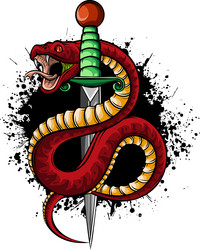 Colorful hand drawn of snake Royalty Free Vector Image