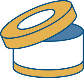 Carton box in circle shape icon Royalty Free Vector Image