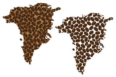 United states of america - map coffee bean Vector Image