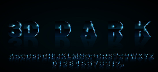 3d sci-fi font Royalty Free Vector Image - VectorStock