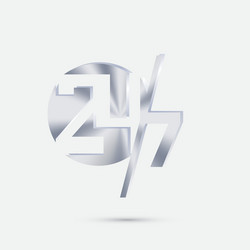 Character 24 7 Royalty Free Vector Image - VectorStock