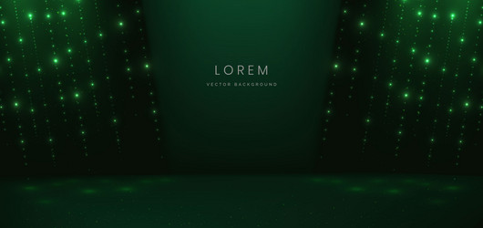 Elegant green stage background with green dot Vector Image