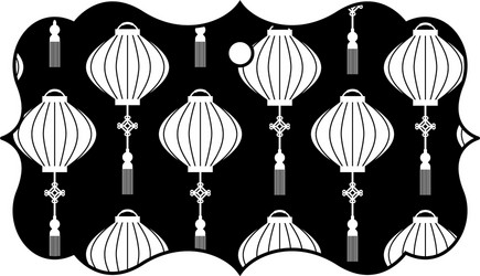 Chinese lantern pattern beautiful decoration Vector Image