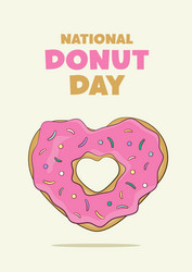 National donut day poster concept Royalty Free Vector Image