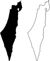 Map of israel Royalty Free Vector Image - VectorStock