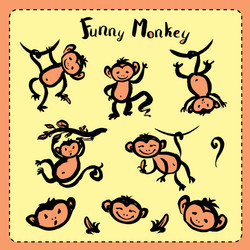 Monkey Cute Doodle Vector Images (over 2,300)