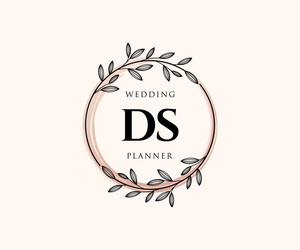 Ds initials letter wedding monogram logos Vector Image