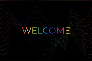 Glowing gradient welcome greeting word Royalty Free Vector