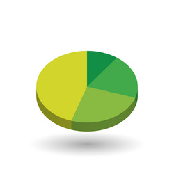 Green pie chart design element Royalty Free Vector Image