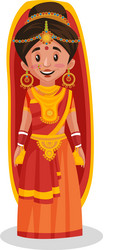 Indian bride cartoon character Royalty Free Vector Image