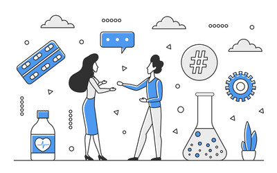 Medical laboratory infographics Royalty Free Vector Image