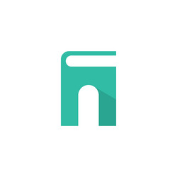 N book logo simple Royalty Free Vector Image - VectorStock