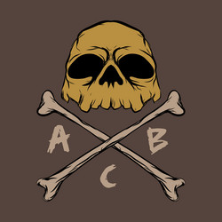 Tattoo studio emblem with machines and skull Vector Image