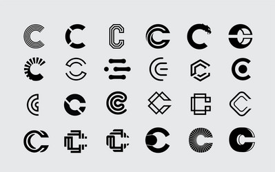 24 alphabet monogram designs Royalty Free Vector Image