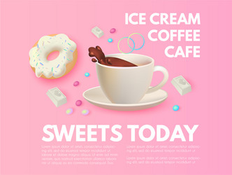 Sugar free black coffee ad Royalty Free Vector Image