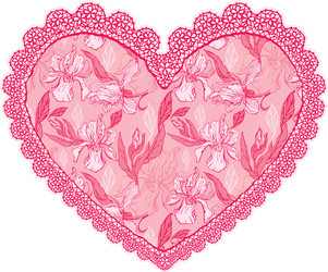 Valentines Heart Lace Vector Images (over 2,800)