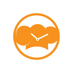 Cooking time logo design template Royalty Free Vector Image