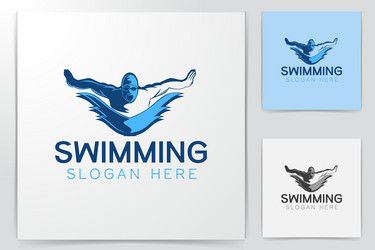 People swimming designs inspiration isolated Vector Image