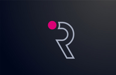 Blue pink r line alphabet letter logo Royalty Free Vector