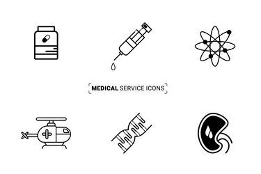 Modern clinical service icon set for multipurpose Vector Image