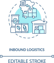 Inbound logistics concept icon Royalty Free Vector Image