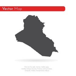 Map iraq isolated black Royalty Free Vector Image