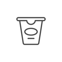 Sour cream line outline icon Royalty Free Vector Image