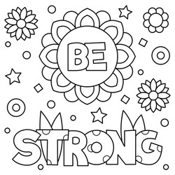 Motivational Forward Coloring Page Royalty Free Vector Image
